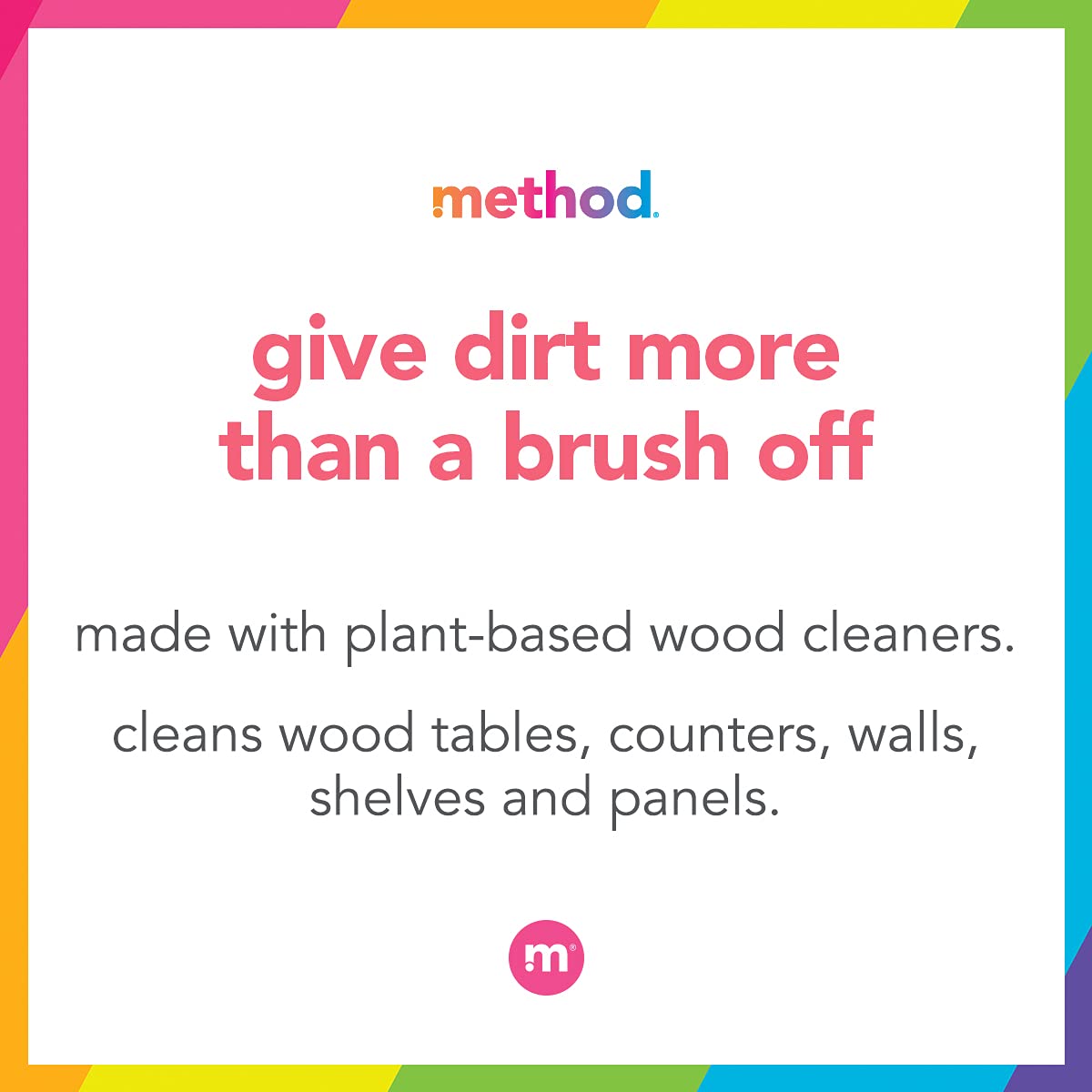 Method Daily Wood Cleaner, Almond, Plant-Based Formula That Cleans Shelves, Tables and Other Wooden Surfaces While Removing Dust & Grime, 28 oz Spray Bottles, (Pack of 1)