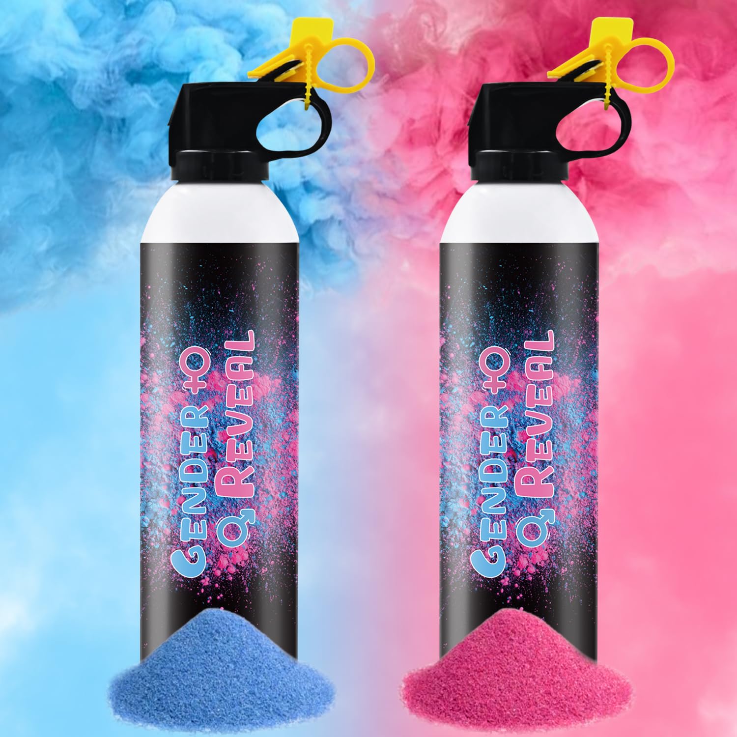 Gender Reveal Fire Extinguisher Pink or Blue 2Pack Gender Extinguisher Gender Reveal Smoke Powder for Boy or Girl Baby Gender Reveal Ideas Biodegradable Color Powder Smoke for Gender Reveal