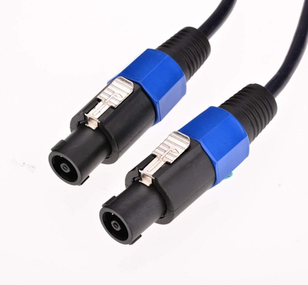 Yuyaokk 2Pack 100 ft Male Speakon to Speakon Cables, Professional 12 Guage AWG Audio Cord DJ Speaker Cable Wire with Twist Lock - 2 Conductor.