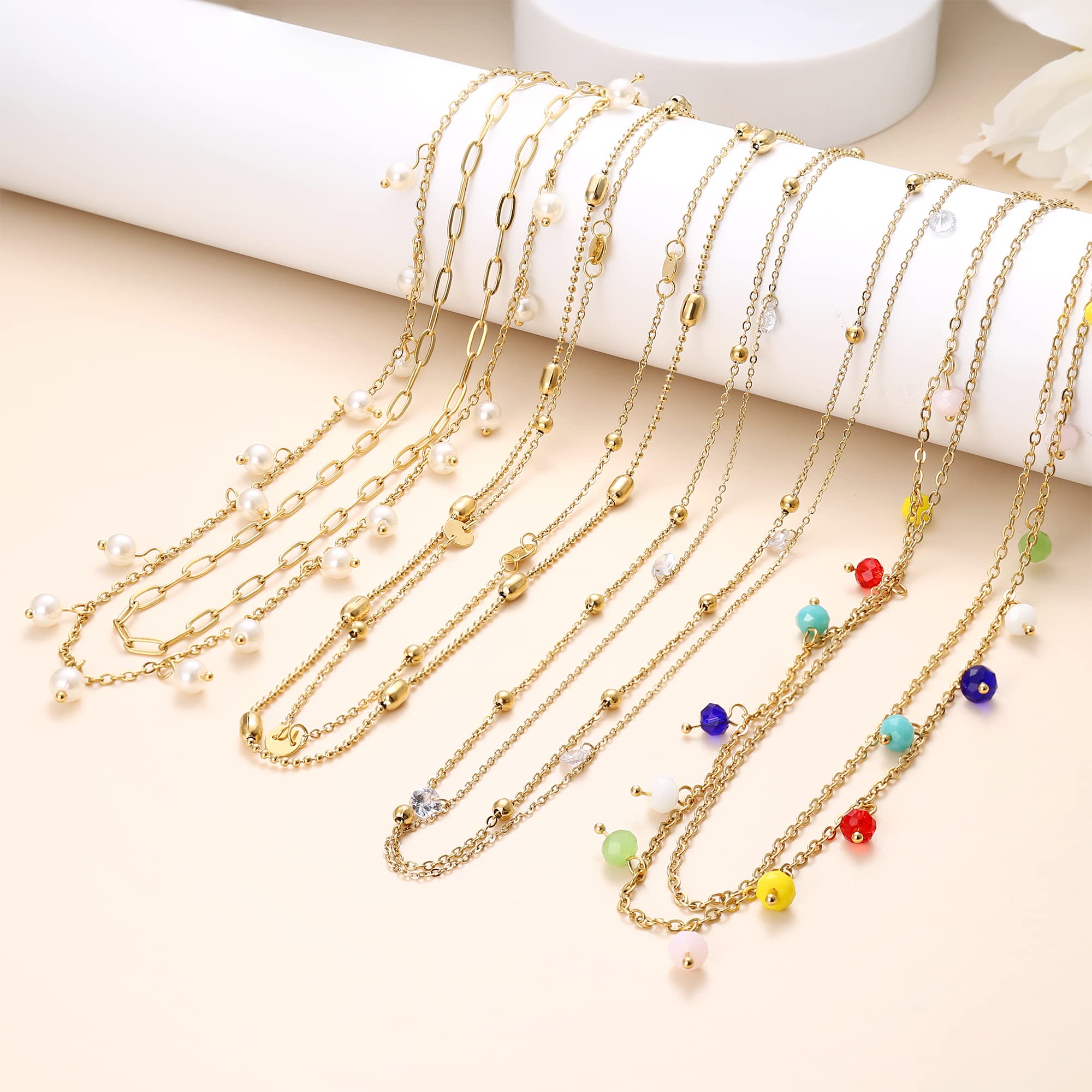 FIBO STEEL 18K Gold Plated Waist Chains Body Chains for Women Stainless Steel Bikini Belly Chains Layered Summer Beach Body Jewelry Adjustable DiscN