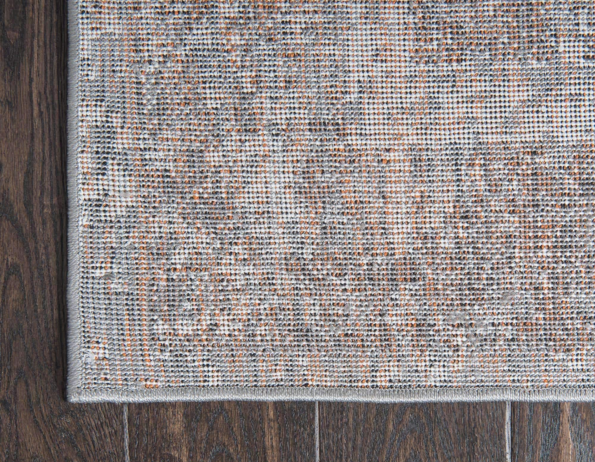 Unique Loom Rosso Collection Vintage, Traditional, Bohemian, Geometric, Distressed, Southwestern Area Rug, 4' 0" x 6' 0", Gray/Ivory