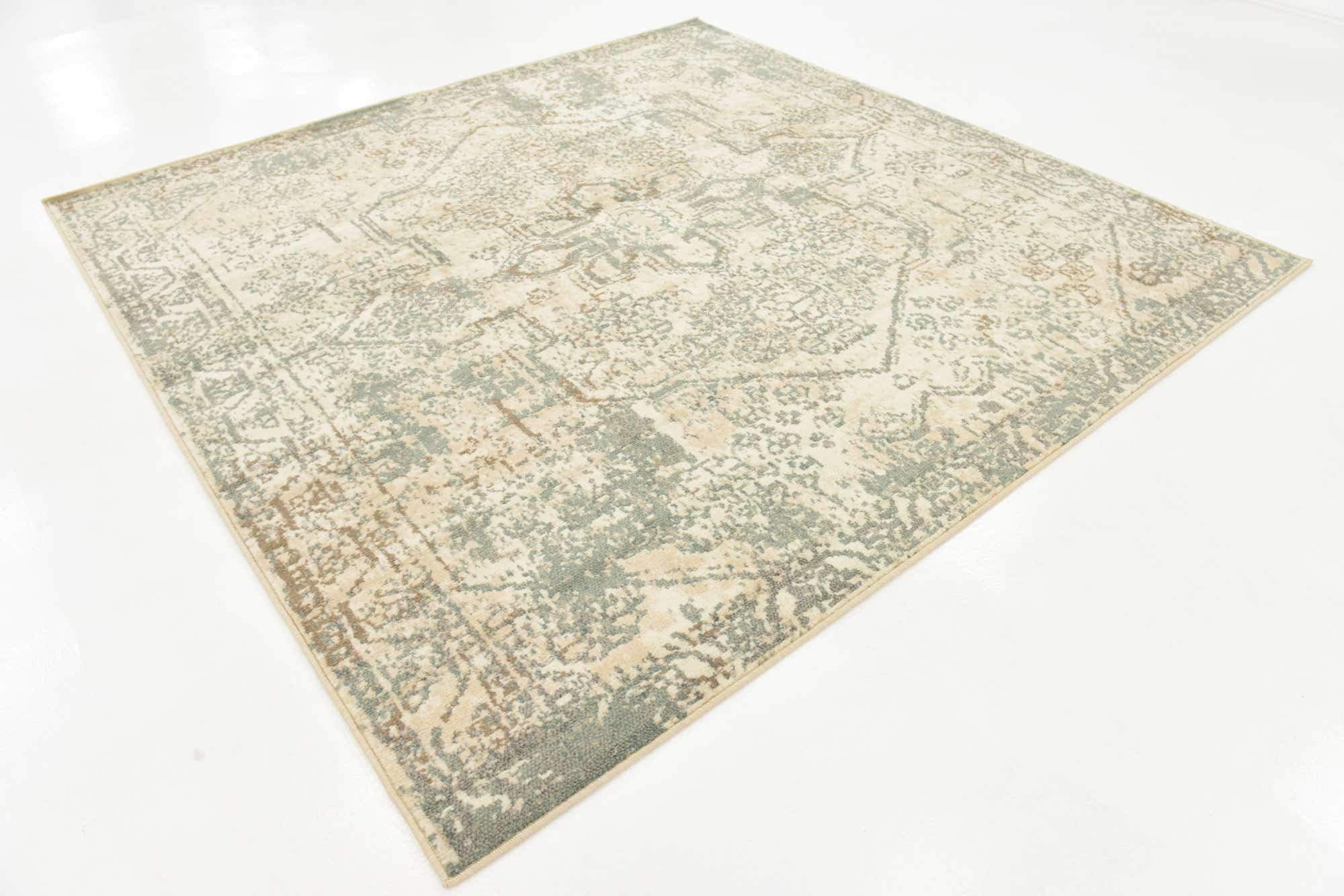 Unique Loom Tuareg Collection Area Rug - Sandstorm (8'Square, Multi/ Gray)