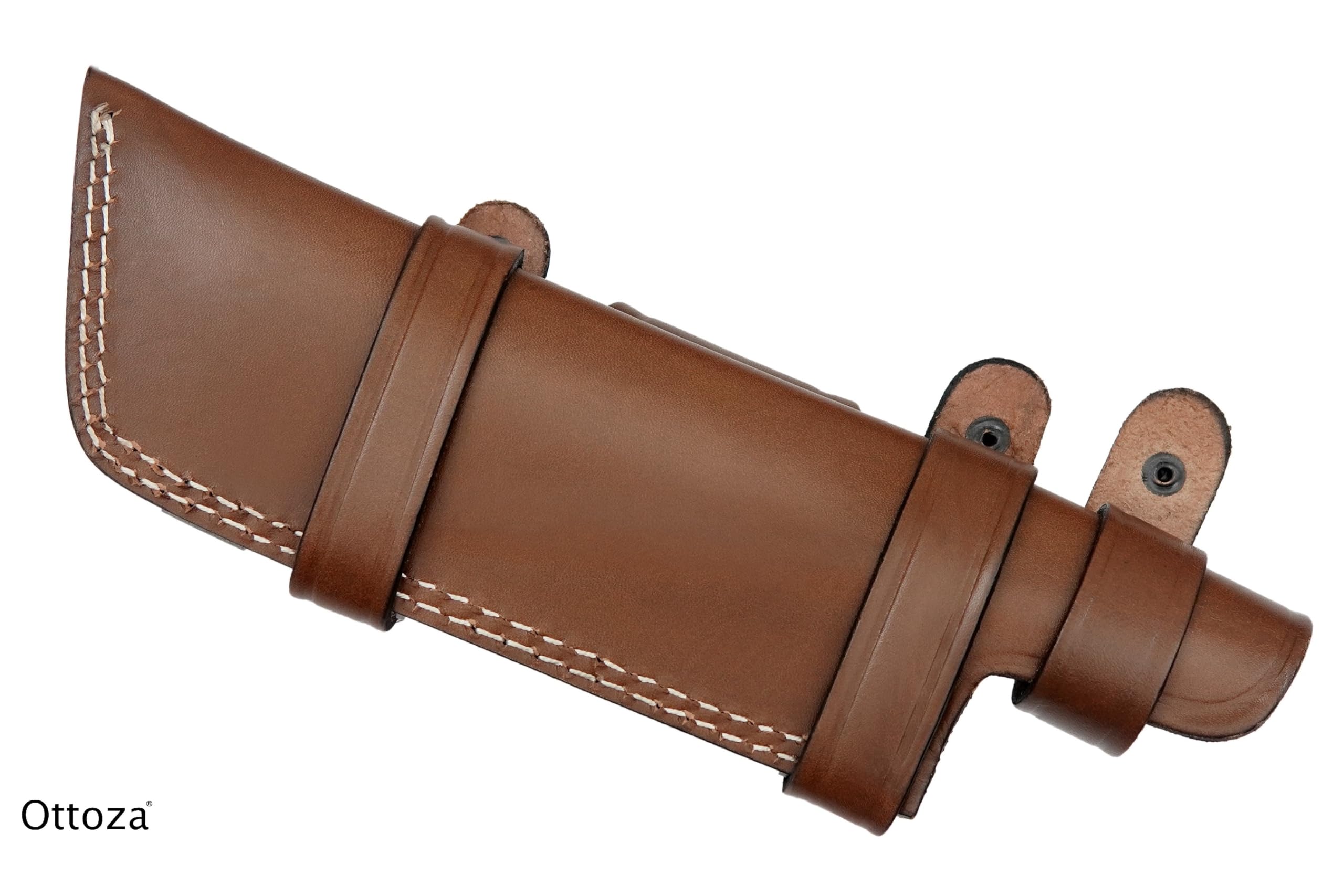 Ottoza TOP GRAIN Leather Knife Sheaths for Fixed Blade Knives, LEFT HAND Leather Knife Sheath for Belt, Leather Knife Holster Belt Knife Holder, Horizontal Knife Sheath for Belt No:65