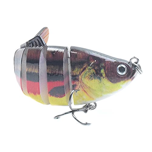 Demall 5 pcs Luya Fishing Lure Multi-Section 10CM/16.5G Segme Full Swimming Layer Hard Swimbait Artificial Spinning Tackle Bionic Bait