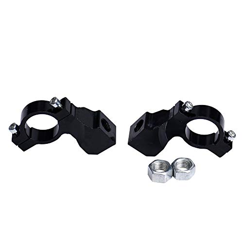 Toxz Pair Aluminum Bike Mirror Mountain Bicycle Rearview Mirrors with Bases,Handlebar End Rear Back View Mirrors,360° Rotate,Large Lens