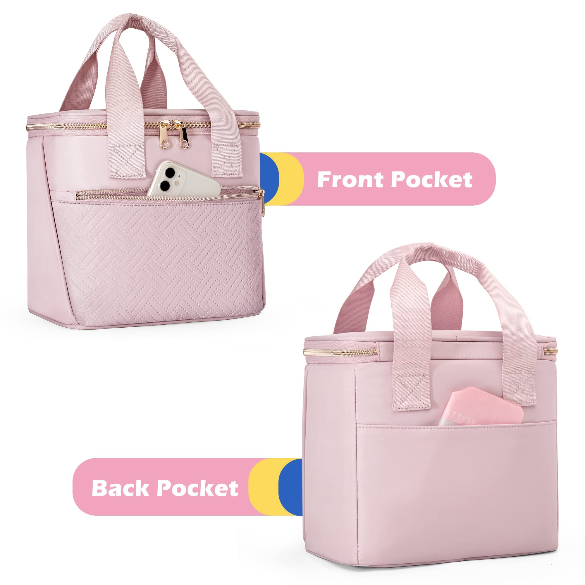 Fasrom Pump Travel Bag Bundle with Breastmilk Storage Cooler with Ice Pack Fits 6 Tall Baby Bottle Up to 9 Ounce
