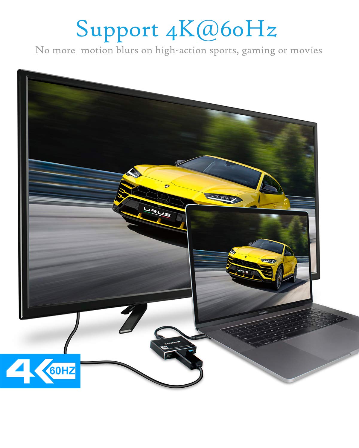 USB C to HDMI Adapter(4K@60Hz) PC-Like Experience for Galaxy S8/S8 Plus/S9/S9+,Note 8, Note 9, Nintendo Switch, Dock for MacBook Pro, Chromebook Pixel and More