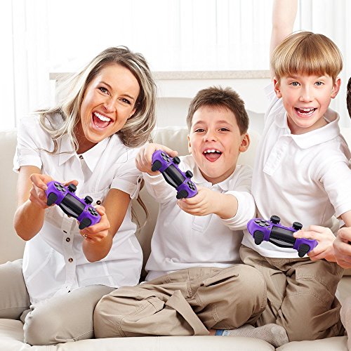 PS4 Controller Grip Skin Anti-Slip Silicone Case Cover for Sony Playstation 4 PS4/Slim/Pro Controller with 8 x FPS Pro Thumb Grips (Purple)