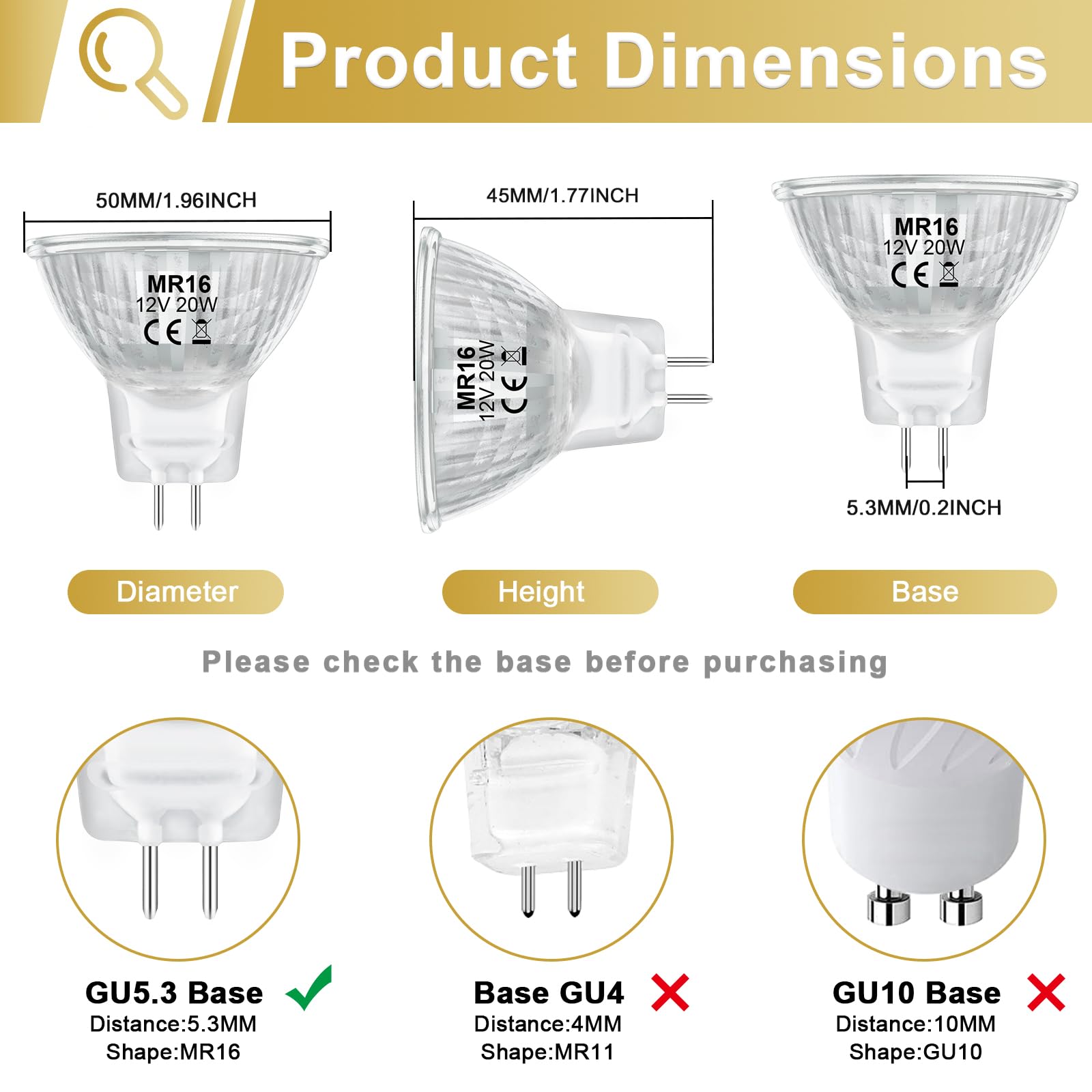 DUMILOO G8 Halogen Bulb 20W 120V G8 Base Bi-Pin Xenon Light Bulb T4 JCD Type Dimmable Warm White Under Cabinet Puck Lighting Replacements (12 Pack)