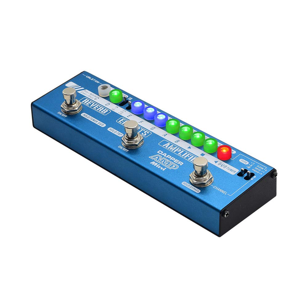 VALETON Dapper Amp Mini Digital Modeling Preamp Amplifier Modeler Guitar Multi-Effects Pedal with Chorus Delay Tremolo Reverb