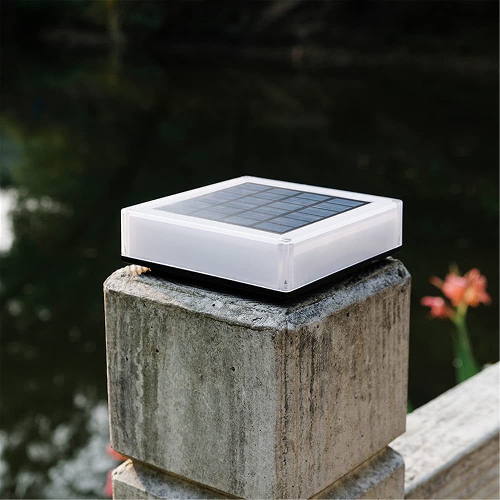 ZHUANYIYI Outdoor Solar Column Headlights, Courtyard Fence Pillars Waterproof Lighting, Home Garden Pavement Decorative Landscape Lights