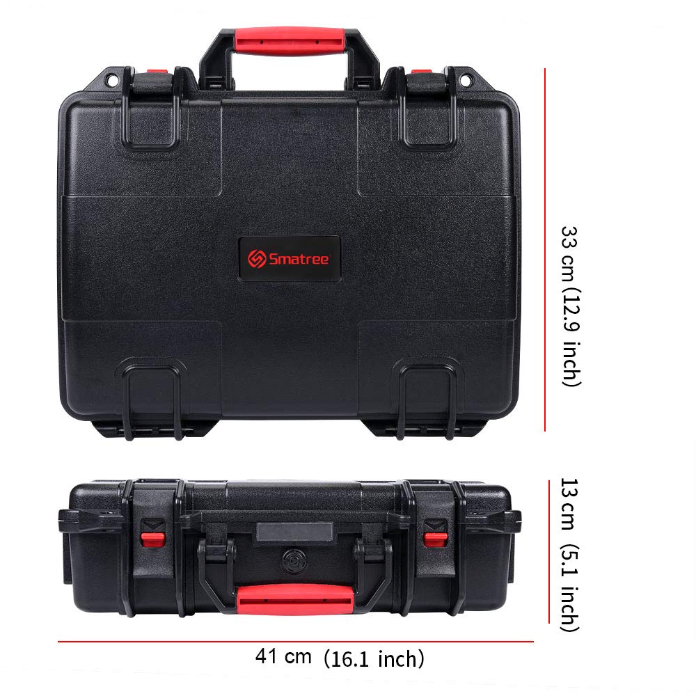 Smatree 17.6L Carrying Case Compatible with DJI Mavic 2 Pro/DJI Mavic 2 Zoom with Pre-Cut Foam for DJI Smart Controller and DJI Remote Controller