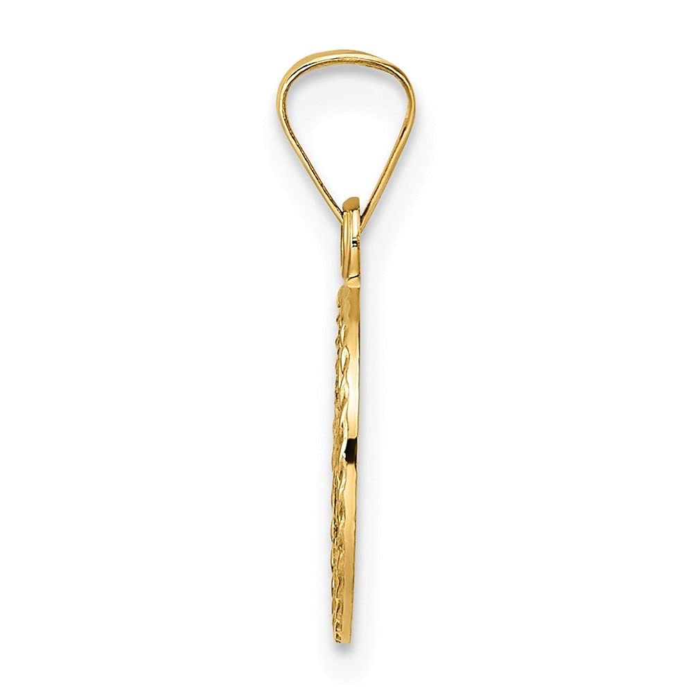 Diamond2Deal 14k Yellow Gold Solid Enameled Star of David in Frame Pendant (L-17.78mm W-11.18mm)