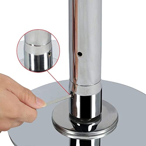 Fitness Stripper Pole Static Rotating Dance Pole Portable Detachable 45mm Dance Pole Kit for Fitness Club Party Bar (Color : Silver)