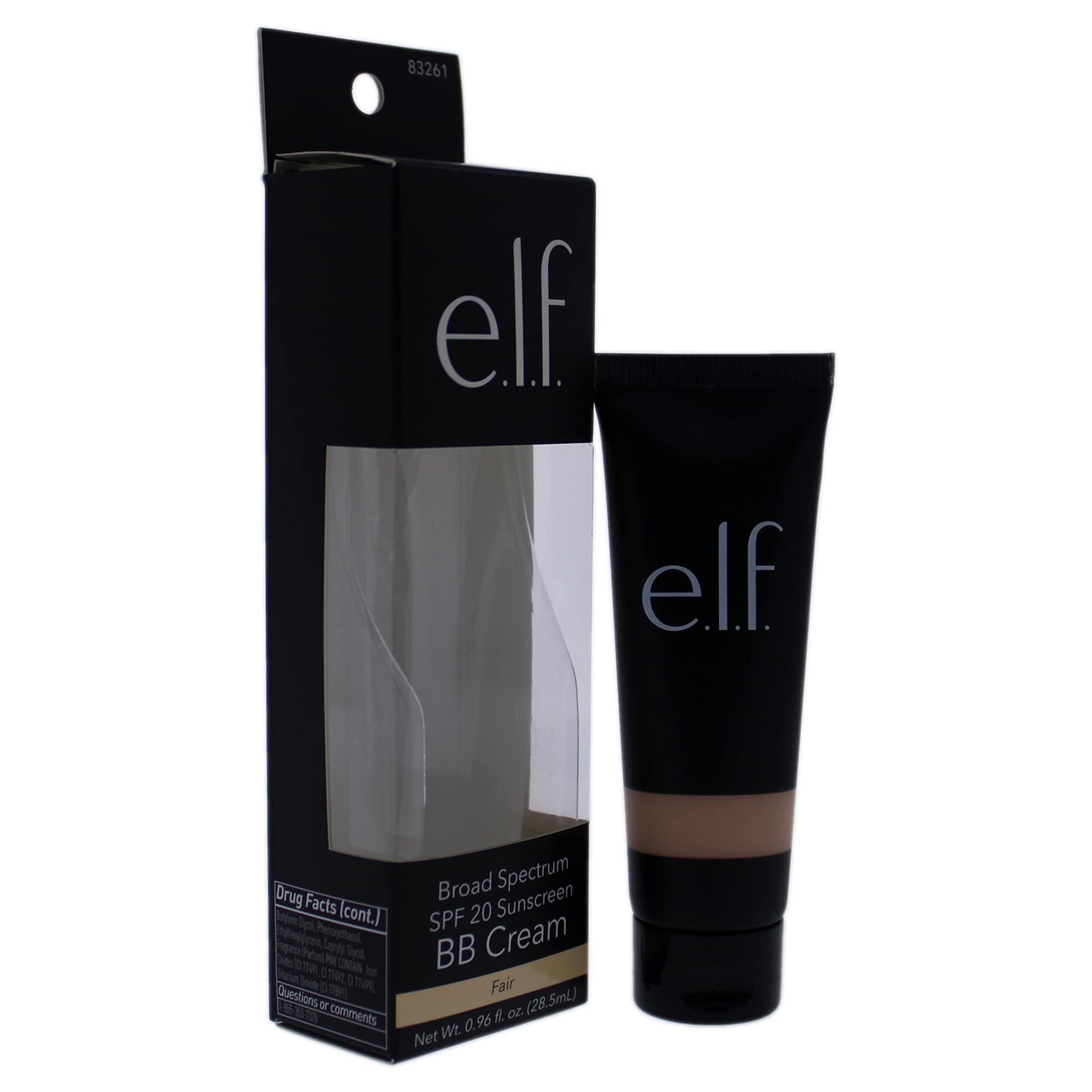 e.l.f., BB Cream SPF 20, Weightless, Hydrating, Nourishing , Primes, Protects, Moisturizes, Provides Even Coverage, Nude, SPF 20, Infused with Vitamin E, Jojoba, Aloe and Cucumber, 0.96 Fl Oz