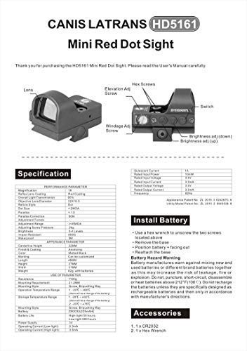 E.T Dragon Micro red dot Sight,Handgun red dot 2moa, Shock Resistance&Waterproof