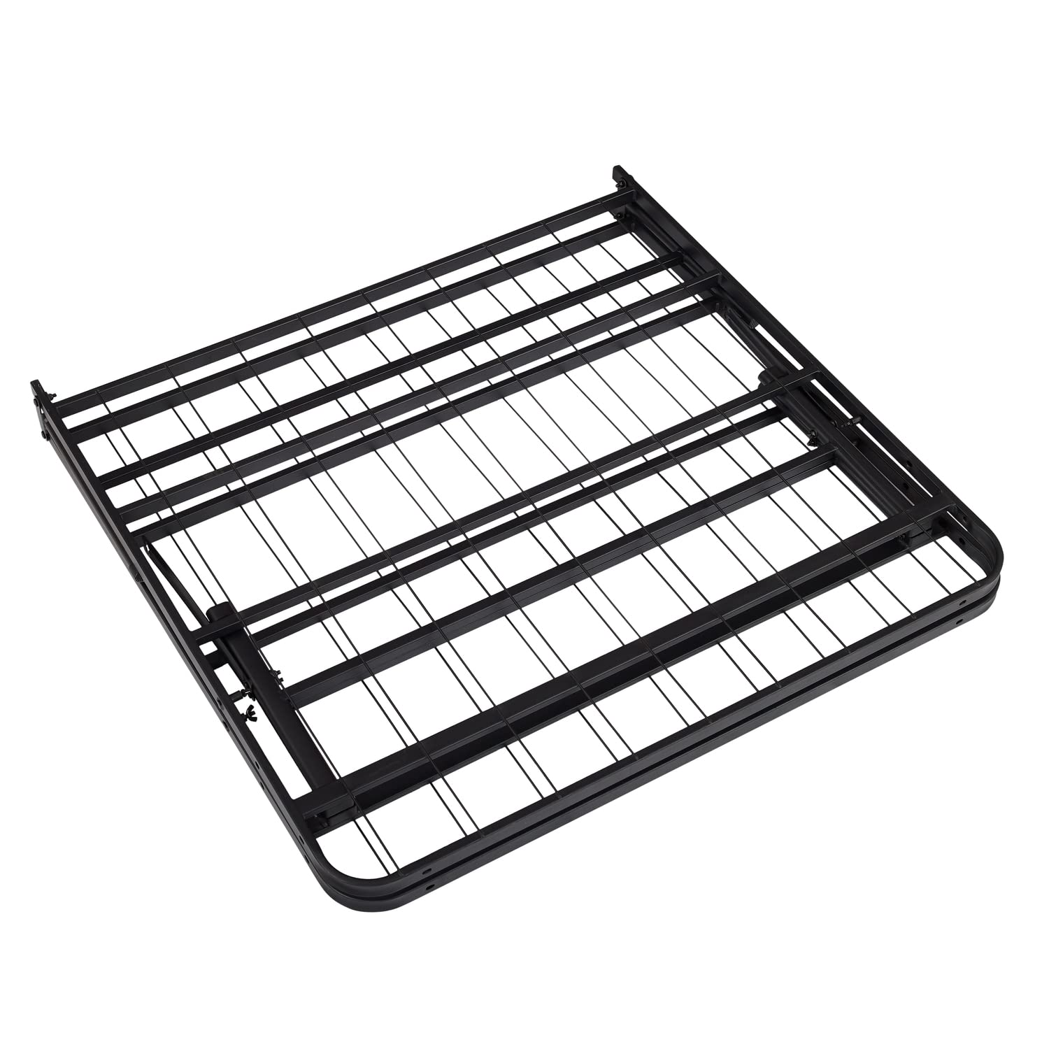 IdealBase 14" Twin Bed Frame Heavy Duty Foldable Bed Frame Folding Bed Frame with Steel Metal Slats Mattress Foundation Box Spring Replacement 600lbs Capacity Platform Bed Twin Bed Frame Size, Black