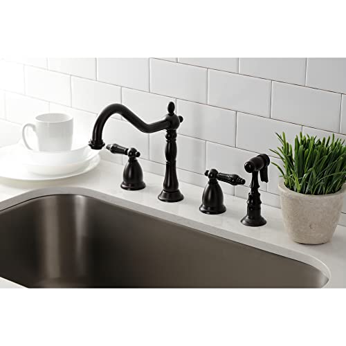 Kingston Brass KS1795PKLBS Duchess Widespread Kitchen Faucet, Oil Rubbed Bronze