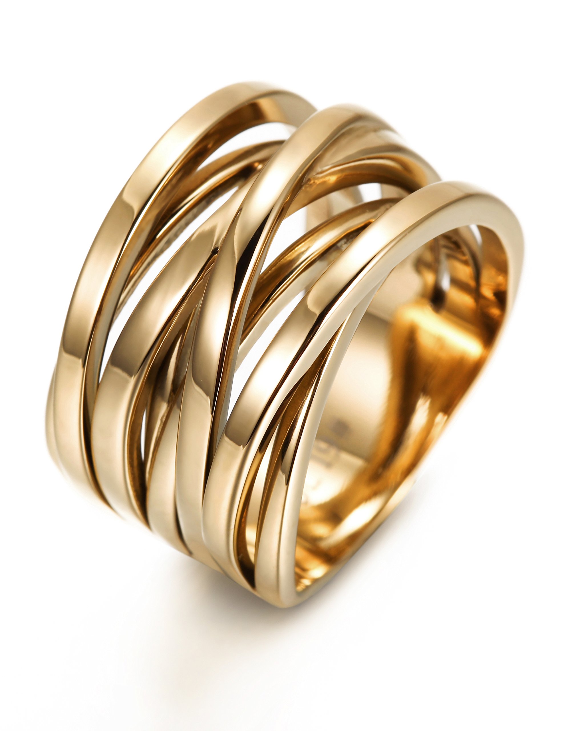 CIUNOFOR 13.7MM Cross Ring Enhancers for Women Statement Engagement Ring Silver Gold Rose Gold Plated Ring Engraving Customized Personalized (18K Gold, 8)