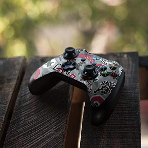 Skinit Decal Gaming Skin Compatible with Xbox One Elite Controller - Officially Licensed Ohio State University Ohio State Pattern Design
