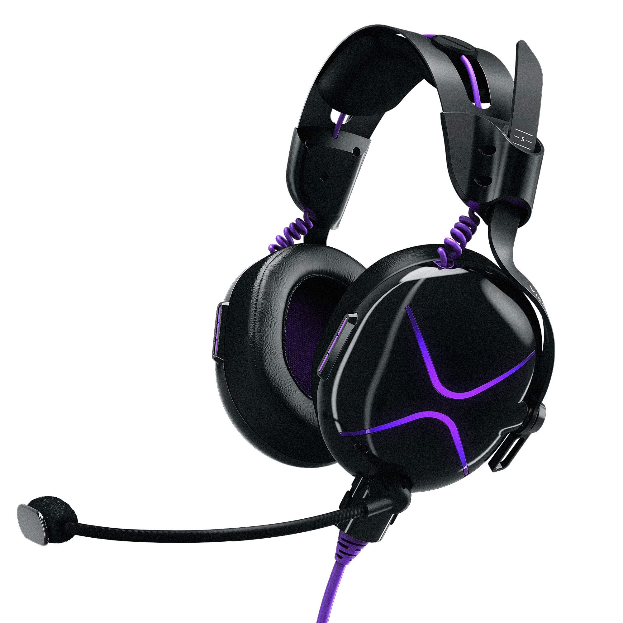 Victrix Pro AF ANC Wired Professional Esports Gaming Headset with Active Noise Cancellation: Xbox Series One, Xbox Series S | X, PC, Windows 10 Computer - Black/Purple