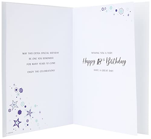 Modern Milestone Age Birthday Card 18th Son - 9 x 6 inches - Regal Publishing