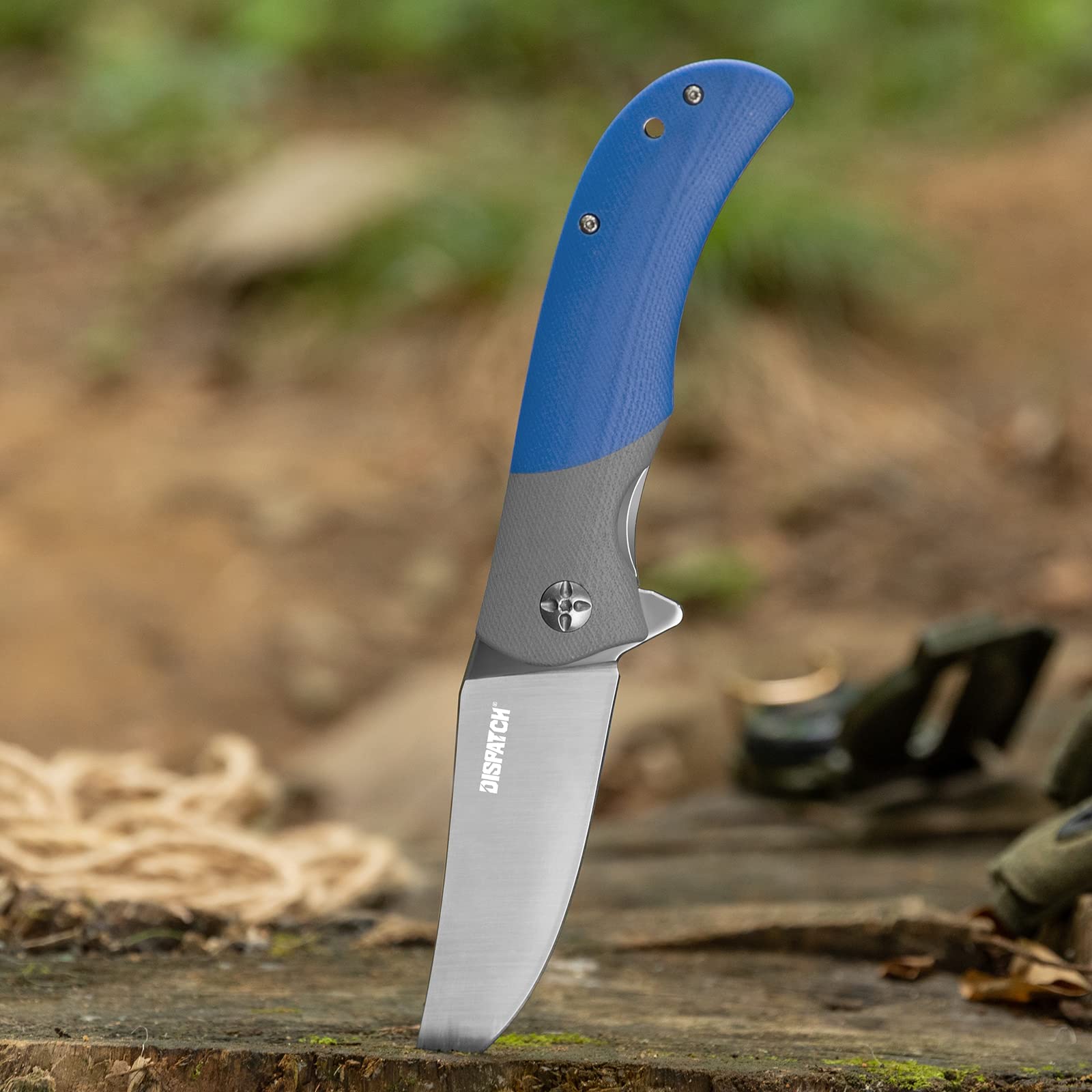 Dispatch 8cr Blade Folding Pocket Knife with G10 Handle, Liner Lock with Clip for Survival, Hunting, Tactical, Outdoor Camping EDC Tool