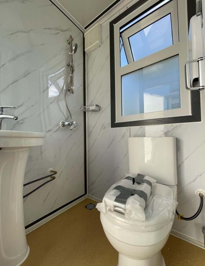 Generic Portable Prefabrecated Tiny House, Expandable Plastic Mobile House, 20X7 ft Prefab House, Foldable Moveable House, 1Bedroom with SofaBed, Cupboard, Kitchen, Ideal for Office, Shed, White