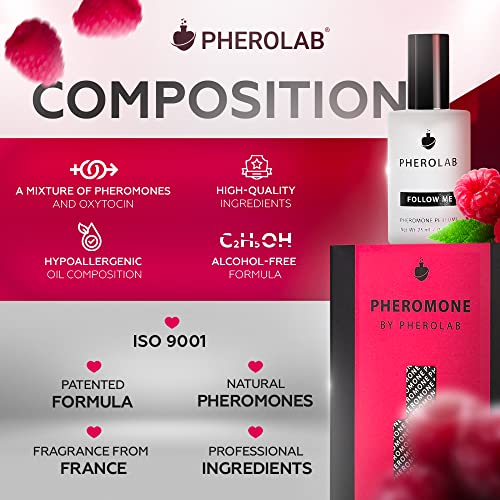 PHEROLAB FollowMe Pheromone Cologne for Women [Oxytocin] Premium Pheromone Infused Oil Cologne - Women's Perfume to Attract Men