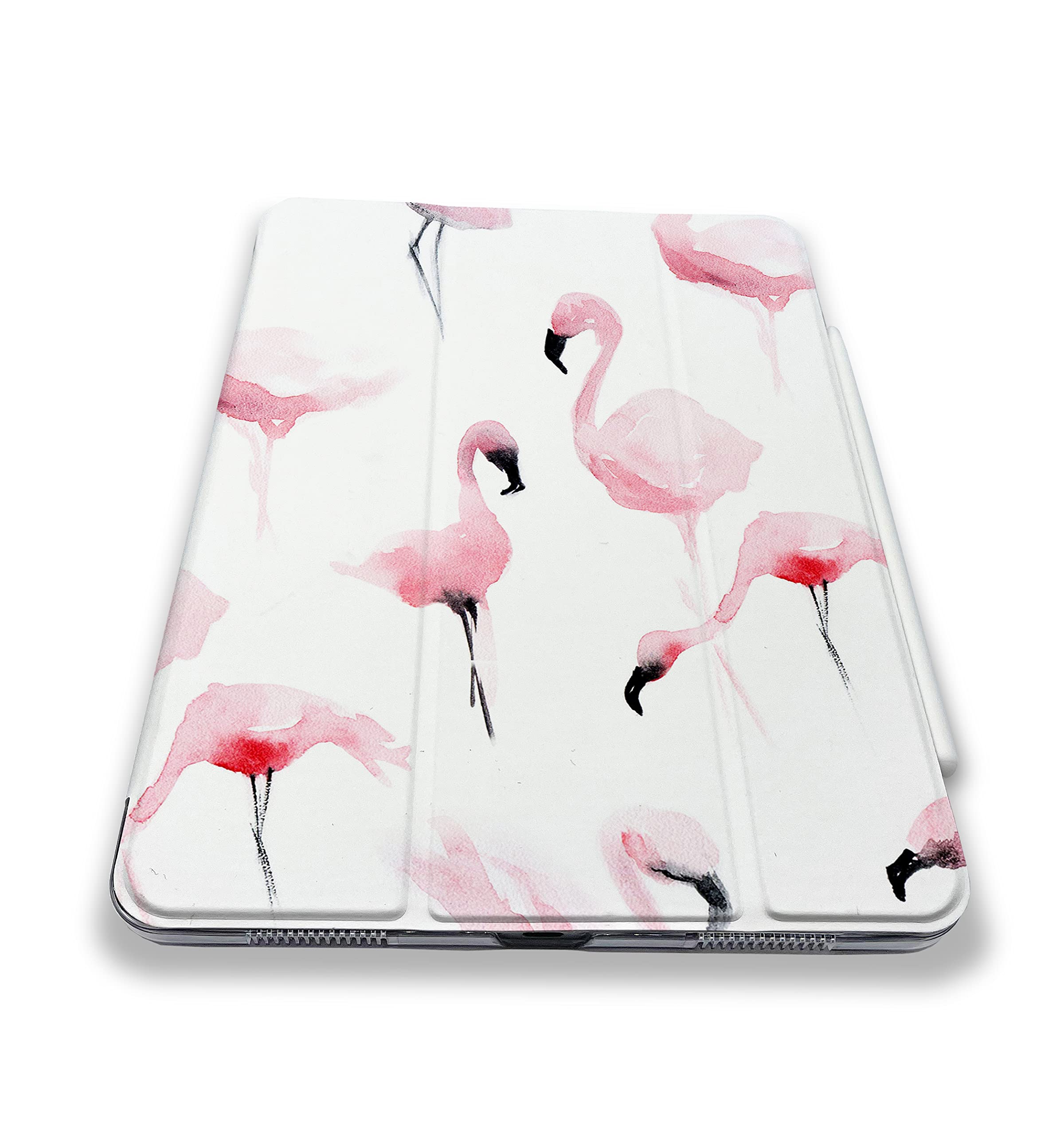 Pink Flamingos case Compatible with All Generations iPad Air Pro Mini 5 6 11 inch 12.9 10.9 10.2 9.7 7.9 Cover Slim Smart Stand auto Wake/Sleep 03 (12.9" Pro 3/4/5 gen)