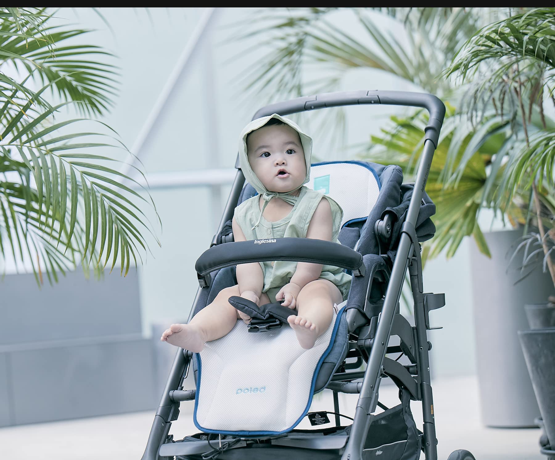 POLED Airluv New Version - Toddler Car Seat Cooling Liner/Keeps Your Baby Cool and Comfortable/Adjustable Fan Speed/Suitable for Everywhere (Cream)