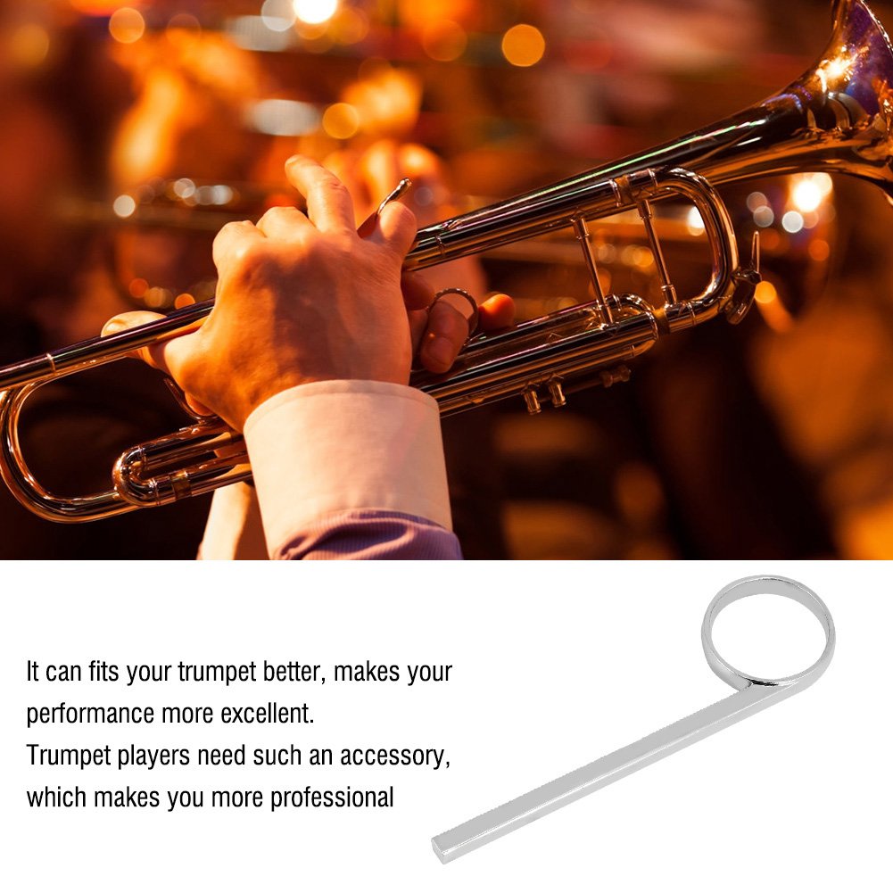 Trumpet Valve, Standard Accessory Alloy Slide Replacement for Trumpets Cornets Silver or Brass Instrument Repair Parts Trumpet Finger Ring