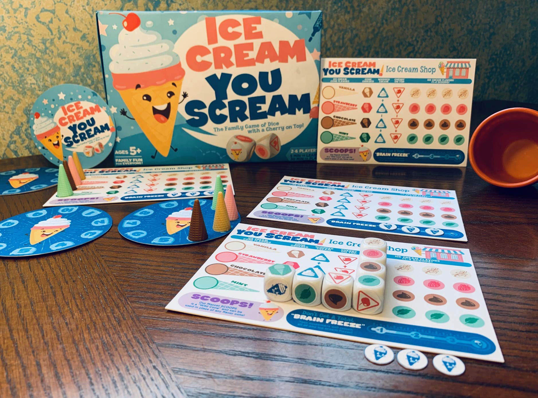 UNCORKED GAMES! Ice Cream You Scream! The Family Game of Dice! Kids Game Night, Party Game and Gift!
