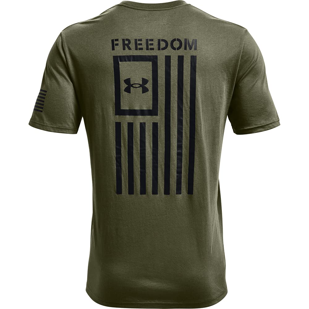 Under Armour Men's New Freedom Flag T-Shirt, Marine Od Green (391)/Black, Large