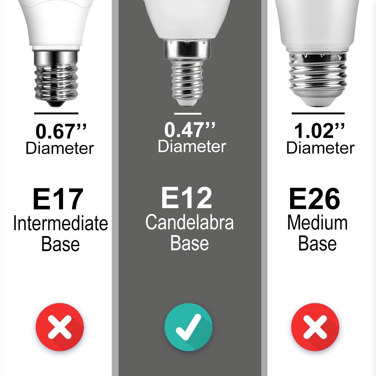 ILC E12 LED Light Bulbs (40w Equivalent) 5W, Color Changing RGB, A15 Small Base Candelabra Round Light Bulb, Candle Base, 2700K Warm White 12 Colors 2 Modes Timing with Remote Control (4 Pack)