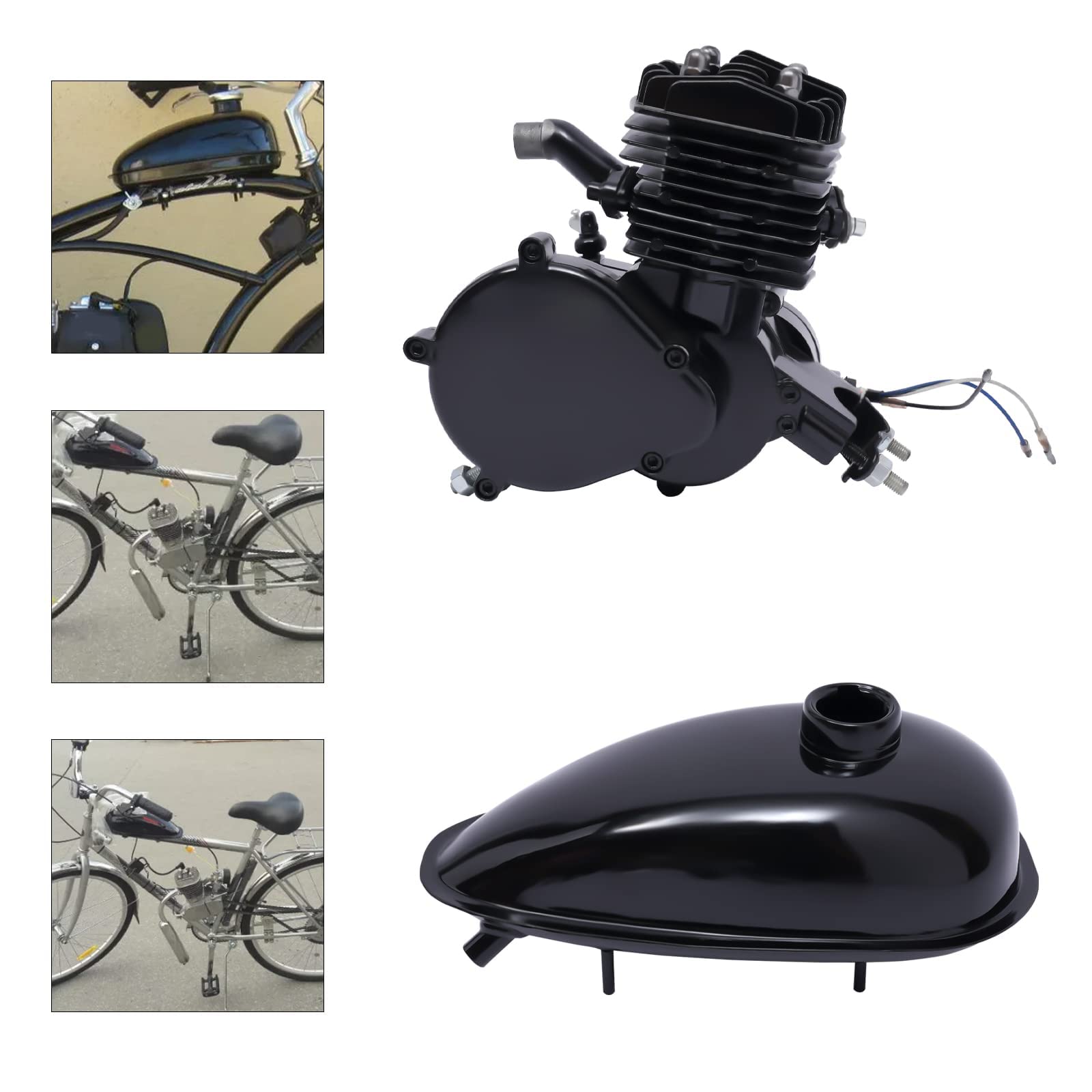 DYRABREST Bicycle Engine Kit, 80cc 2-Stroke Engine Motor Kit with LCD Bike Wired Computer, Bicycle Motor Engine Kit for 26" Bike, Mountain Bikes, Road Bikes