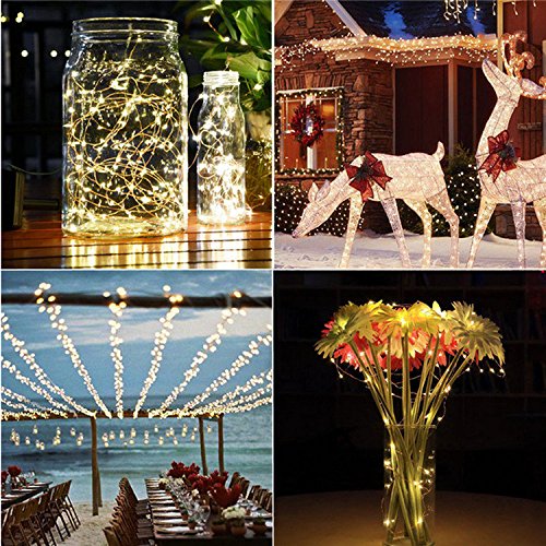 Smartdio 200 LED Solar Powered String Lights, 8 Modes 72ft Copper Wire Starry Lights, Outdoor Waterproof IP65 Fairy Christams Decorative Lights for Gardens,Homes,Wedding,Party