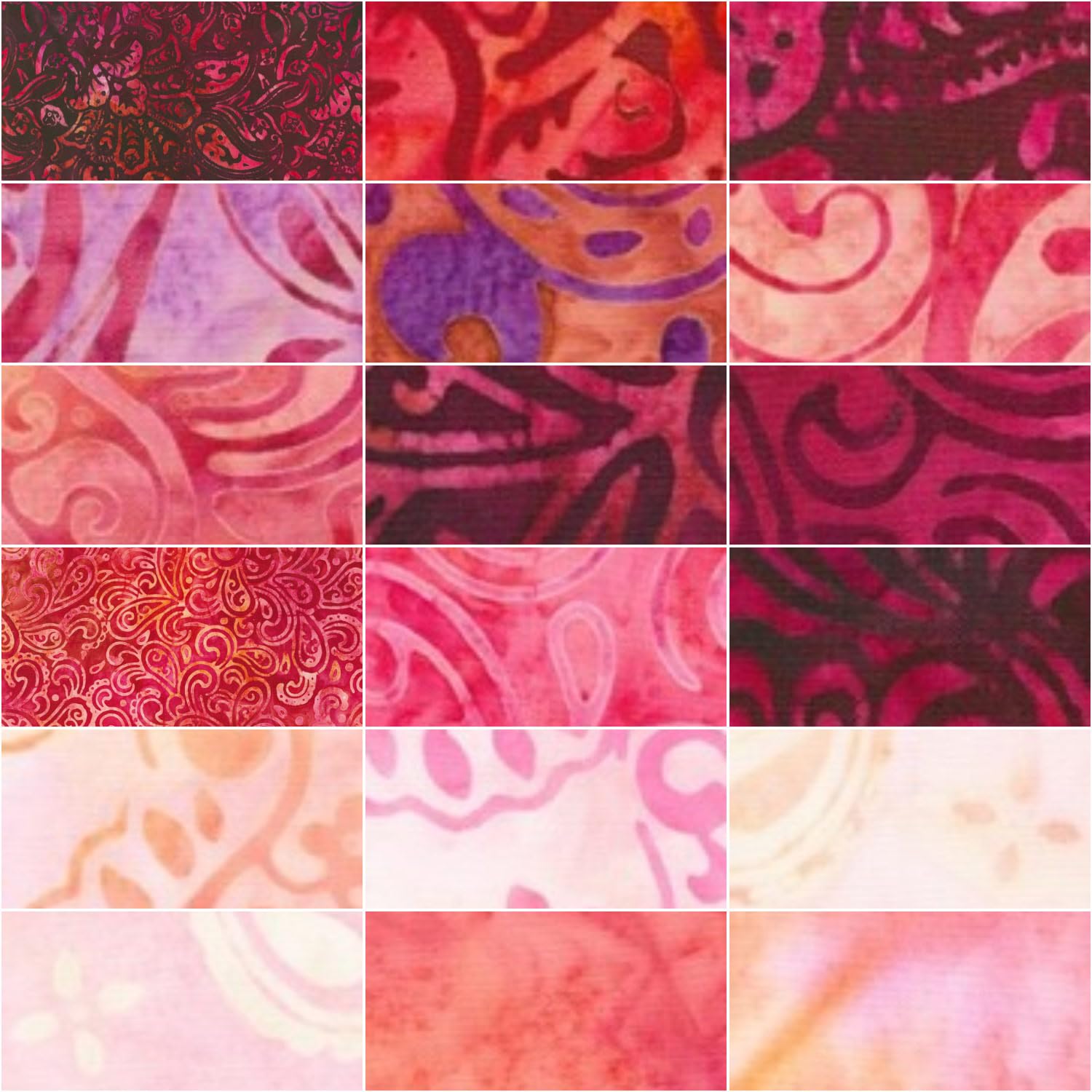 Lunn Studios Artisan Batiks Rouge Roll Up 40 2.5-inch Strips Jelly Roll Robert Kaufman RU-1220-40