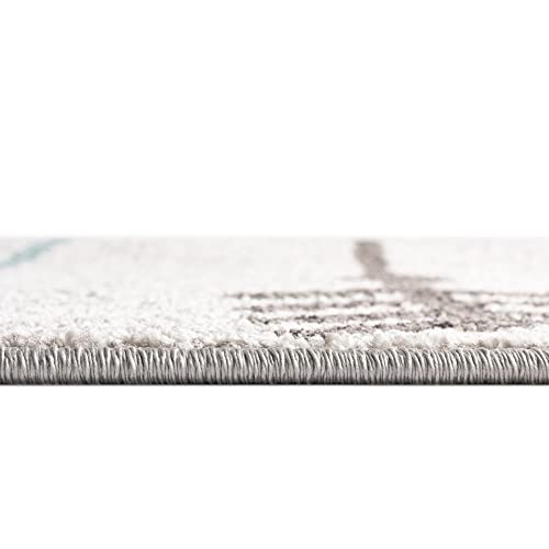 Unique Loom Autumn Collection Area Rug - Arrow (7' 10" x 10' Rectangle, Light Gray/ Black)