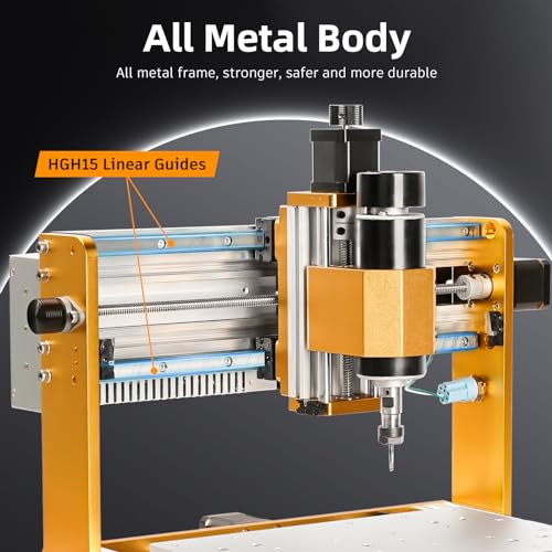 Lunyee 3018 Pro Ultra CNC Machine 500W All-Metal CNC Router Machine, Upgraded 3 Axis Engraver Machine Limit Switches & Emergency-Stop with GRBL Offline Control for Metal, Wood, Acrylic, PCB MDF