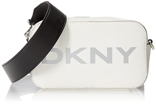 DKNY Women's Soft Crossbody Tilly Mini Camera cross body handbags, White/Silver, Small US