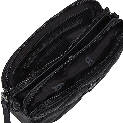 Steve Madden Daisy Quilted Crossbody, Black