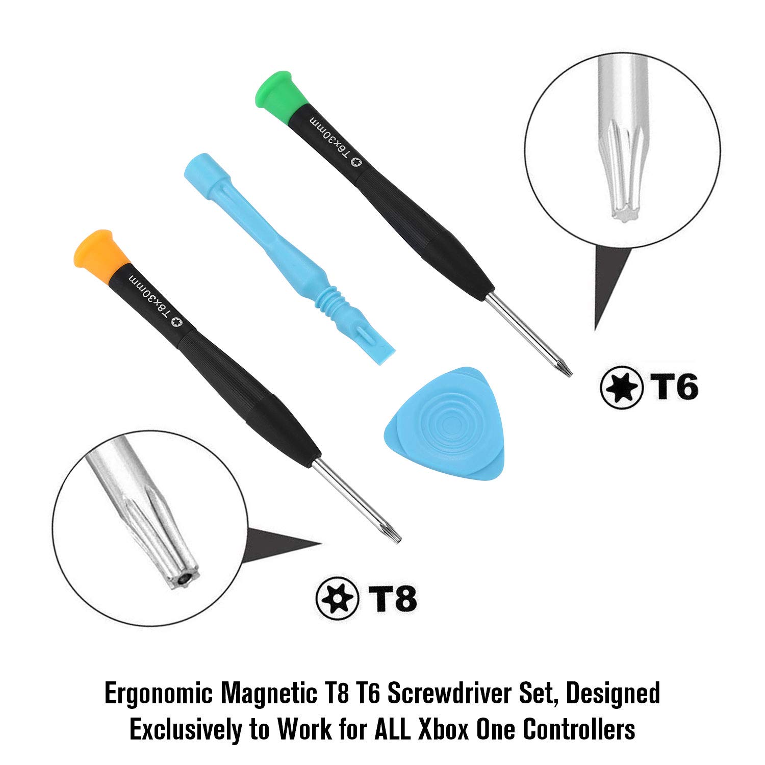 Sthetix 2019 Upgraded LB RB Bumpers Replacement Triggers Button Parts - Revolutionary Multilayer Plating Workmanship + T6 T8 Screwdriver Repair Kit Compatible with Xbox One Elite Controller