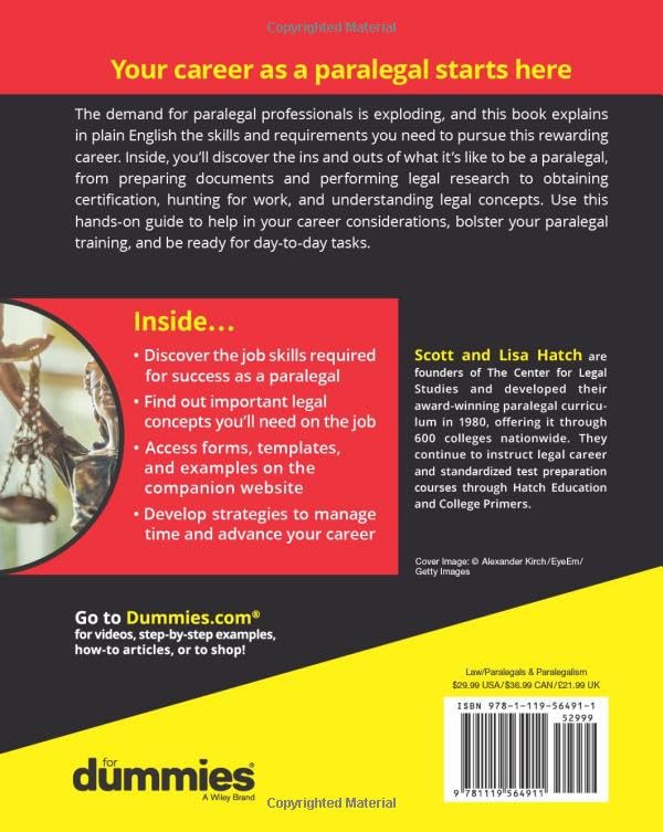 Paralegal Career For Dummies (For Dummies (Career/Education))