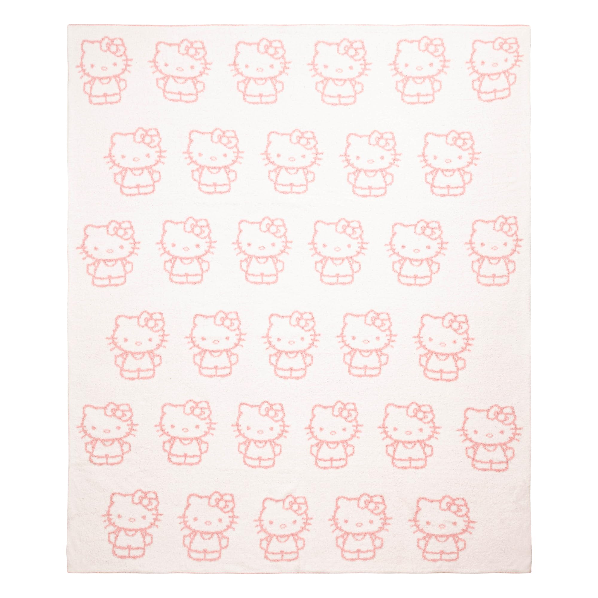 Hello Kitty Feather Knit Fluffy Throw Blanket - Fuzzy Blanket Measures 50 x 60 Inch, Super Soft Soft Lightweight Pink Accent for Couch or Chair