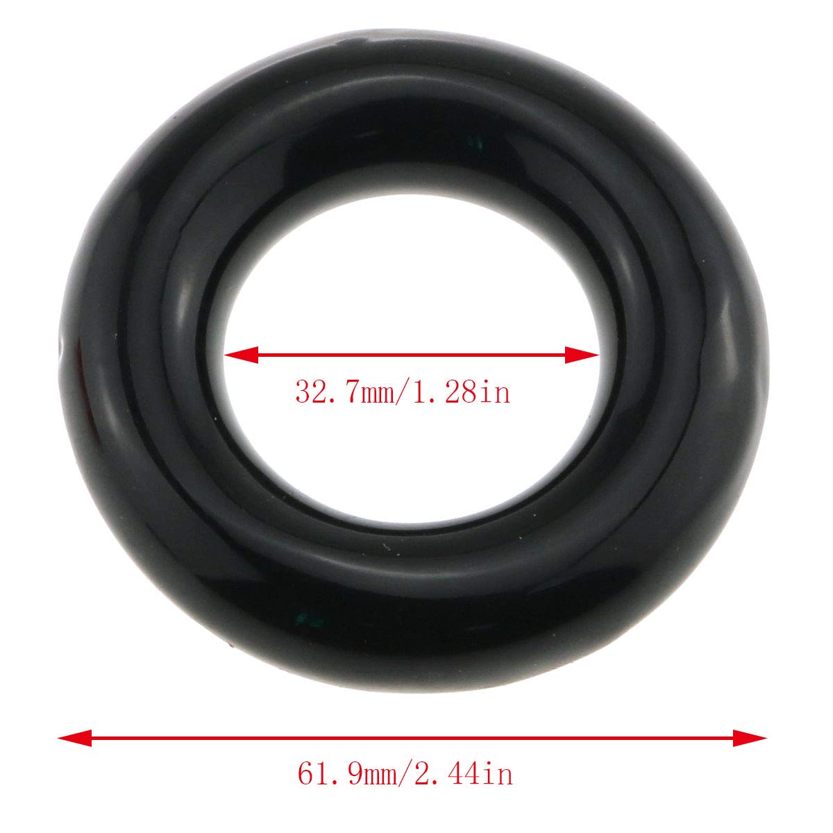 E-outstanding 2PCS Golf Weighted Swing Ring Outer Diameter 6cm for Golf Clubs Warm up Aid for Training Golf Accessories (1 x Black + 1 x Red)
