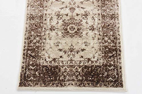 Unique Loom Rushmore Collection Area Rug - Lincoln (2'x 6' 1" Runner, Cream/ Beige)