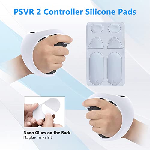 for PS VR2 Accessories , Protector Cover for PSVR 2, Include PlayStation VR 2 Headset Cover & Controller Silicone Pads & Lens Dust Cover & 2 Pack Controller Thumb Grips, Sweatproof & Washable