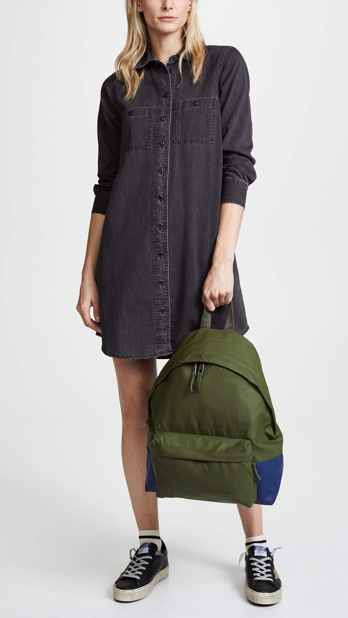 Eastpak Women's Padded Pak'r Backpack, Brim Khaki Block, Green, One Size