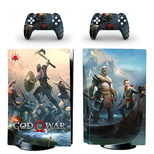For PS5 DISC - Game GOD The Best OF WAR PS4 - PS5 Skin Console & Controllers, Vinyl Skin for Playstation New DUC-818